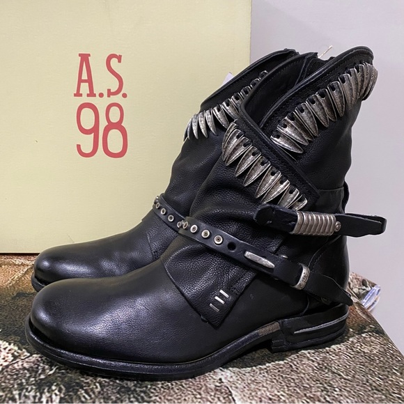 A.S.98 | Shoes | Nib As98 Black Torey Boots Size 4 | Poshmark